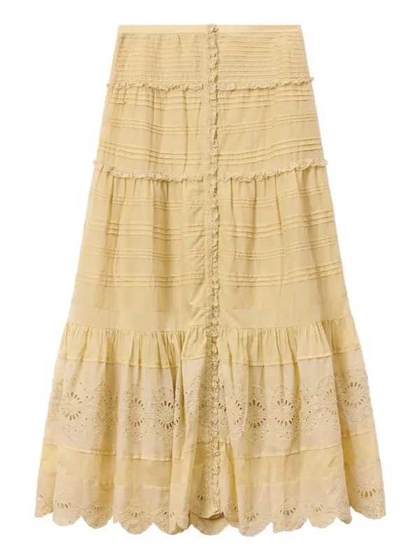MARANT ETOILE Paoline Long Skirt - Light Ochre