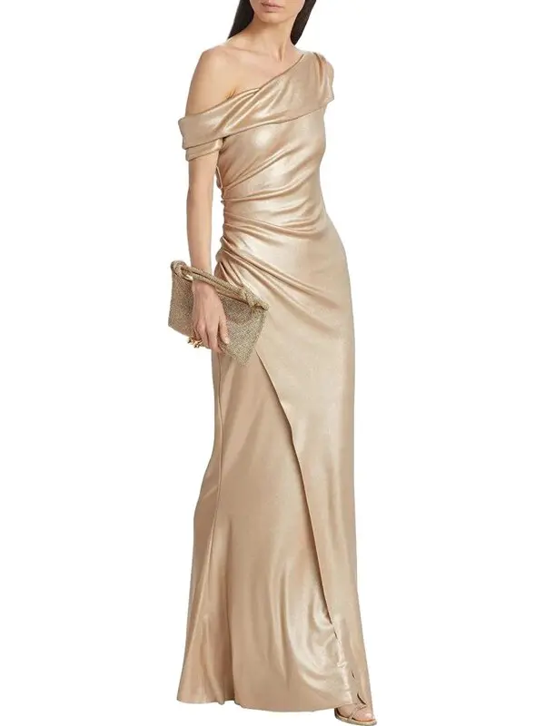 Chiara Boni La Petite Robe Koppany Splendid Draped Gown - Gold