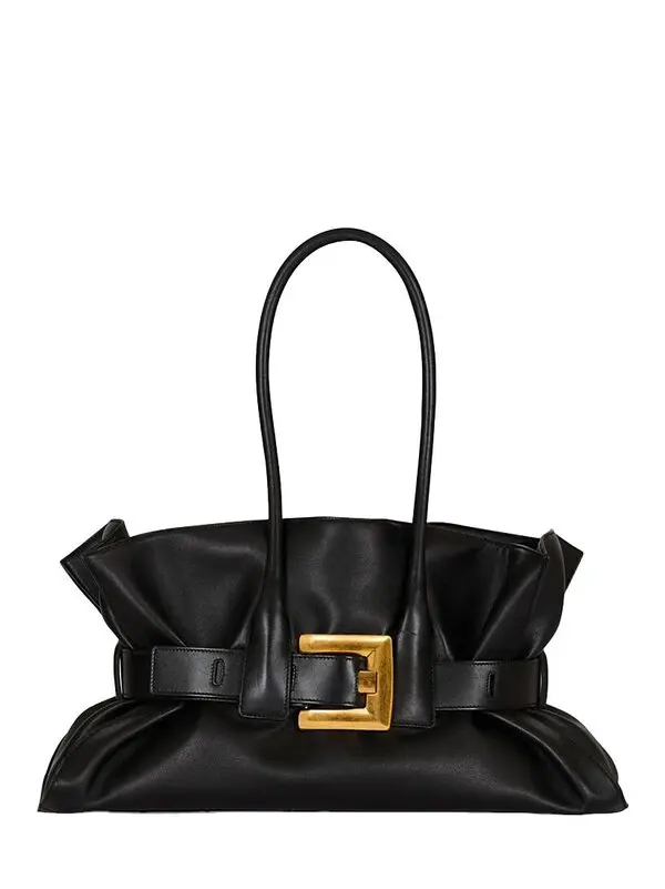 Balmain Calfskin Anthem Bag - Black