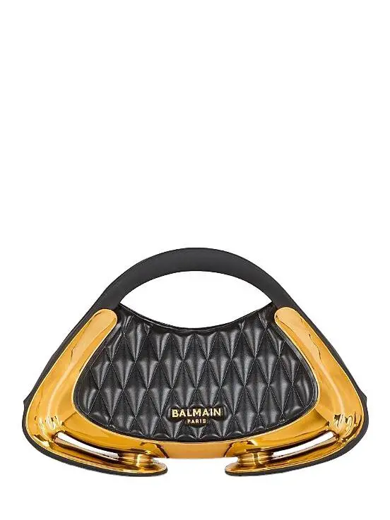 Balmain Quilted Small Jolie Madame Bag - Black