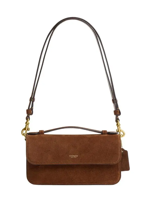 COACH® Elora Top Handle Crossbody Bag - Brass/warm Brown