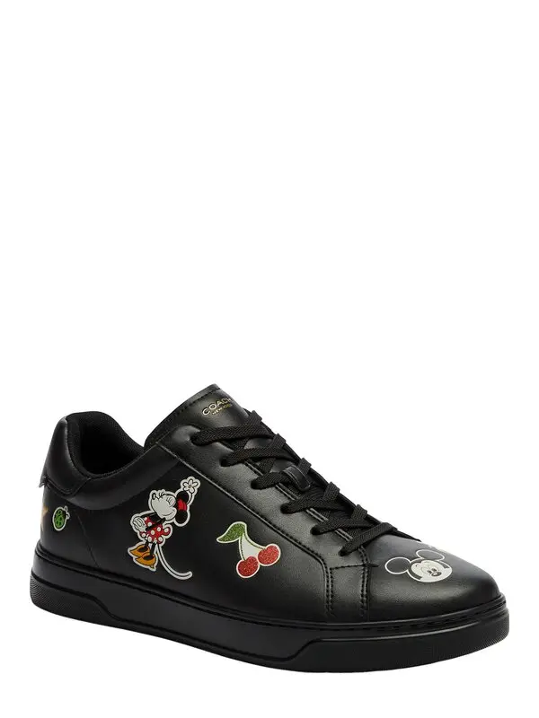 COACH Disney X High Line Sneaker With Sticker Print - Black Multi/silver