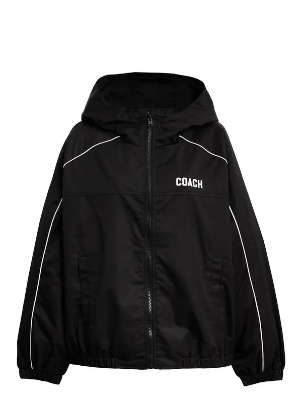 Coach Windbreaker In Recycled Polyester - Black