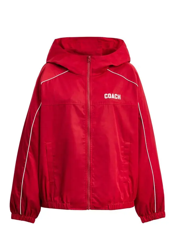 Coach Windbreaker In Recycled Polyester - Red