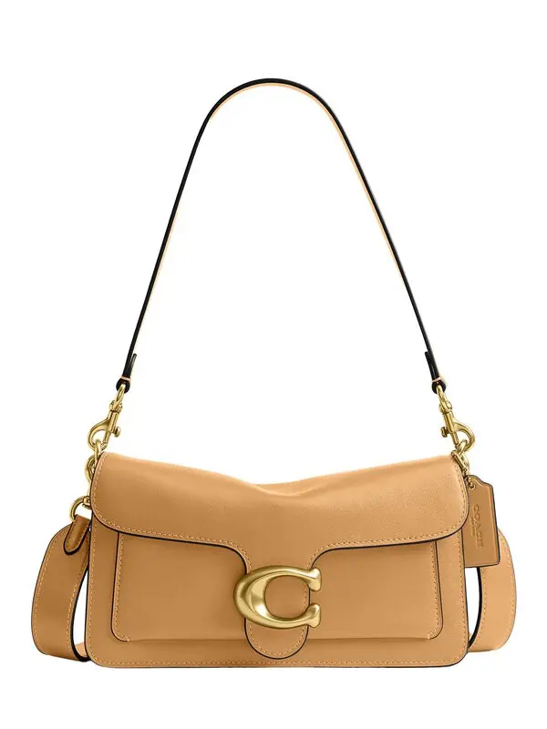 COACH Tabby Shoulder Bag 26 In Natural Grain Leather With Signature Hardware - Brass/biscuit