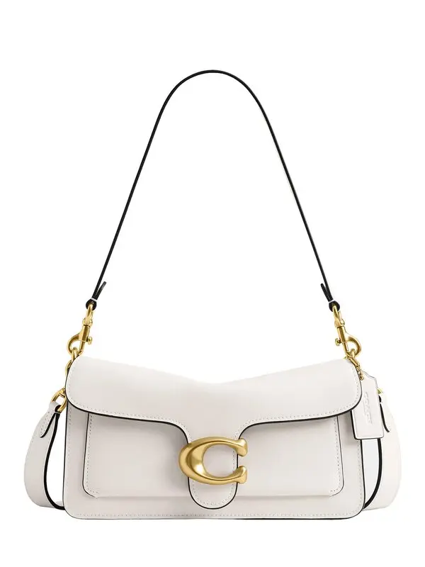 COACH Tabby Shoulder Bag 26 In Natural Grain Leather With Signature Hardware - Brass/chalk