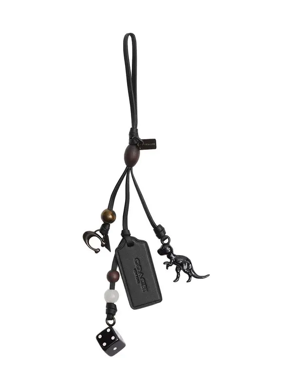COACH Heritage Bag Charm - Black