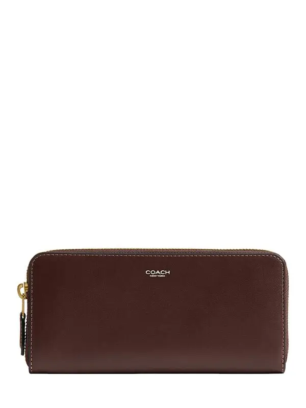 COACH New York Slim Accordion Zip Wallet - Brass/maple