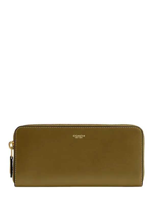 COACH New York Slim Accordion Zip Wallet - Brass/muted Olive