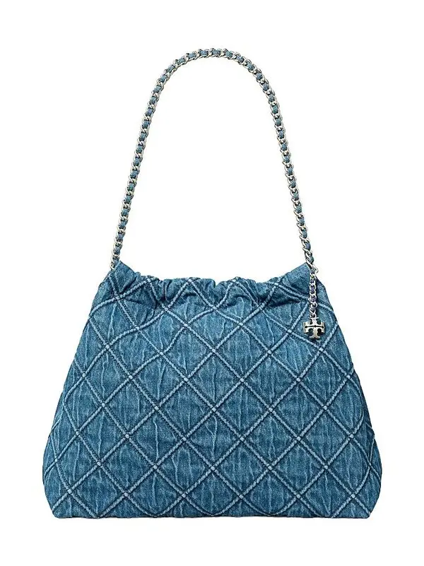 Tory Burch Fleming Hobo Bag - Denim