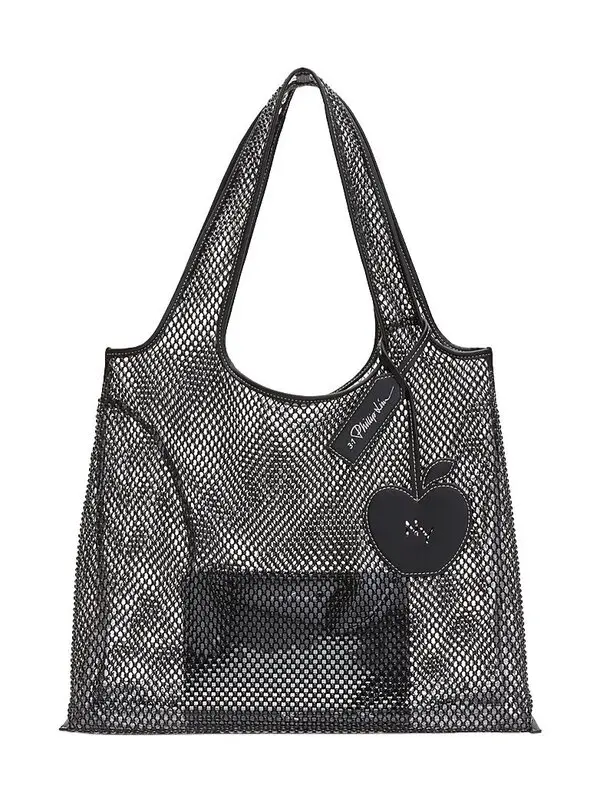 3.1 Phillip Lim Extra Large Embellished Mesh Market Tote Bag - Black