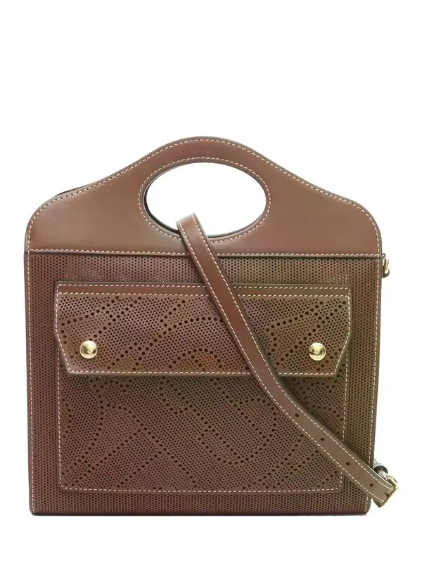 Burberry Leather Tote - Brown