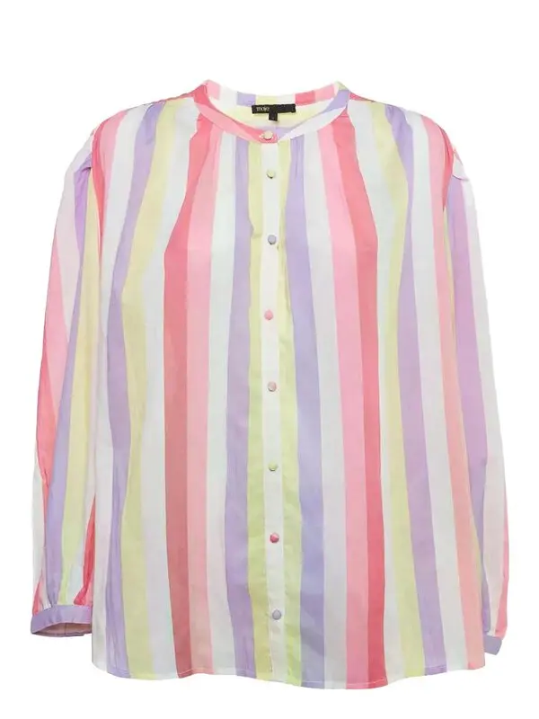 Maje Striped Button Shirt - White