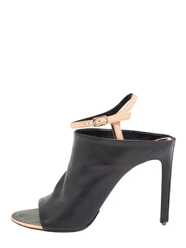 Balenciaga Leather Stiletto Sandals - Black