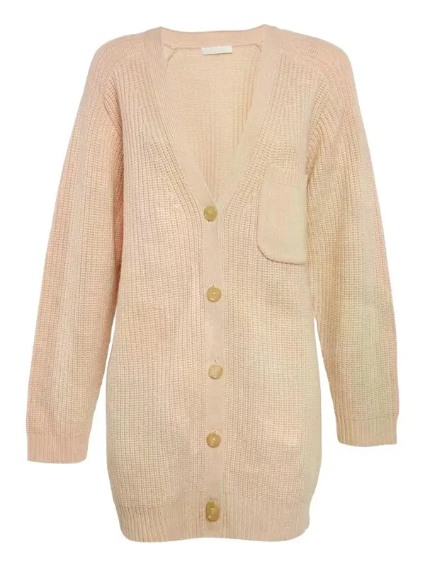 Chloé Cashmere Button Cardigan - Pink