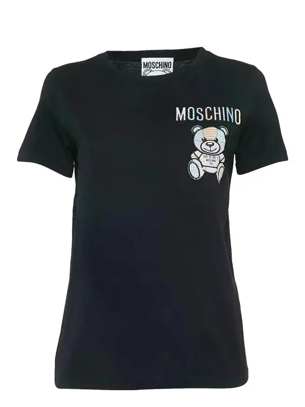 Moschino Cotton Teddy Bear T-shirt - Black