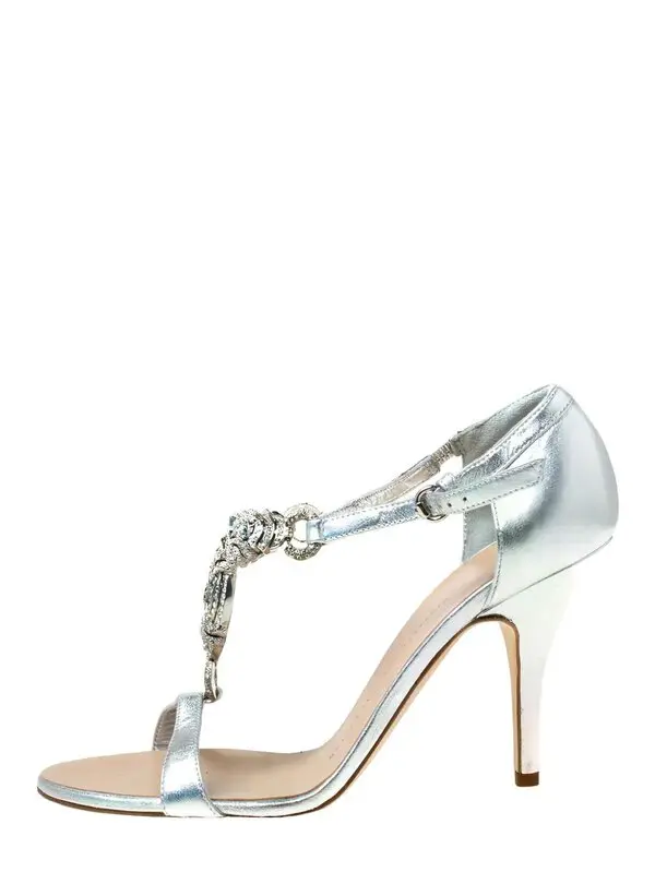 GIUSEPPE ZANOTTI 100mm Embellished Heeled Sandals - Silver