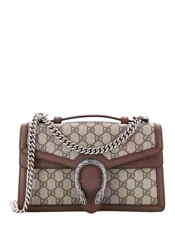 Gucci Dionysus Top Handle Gg Coated Canvas Satchel - Neutrals