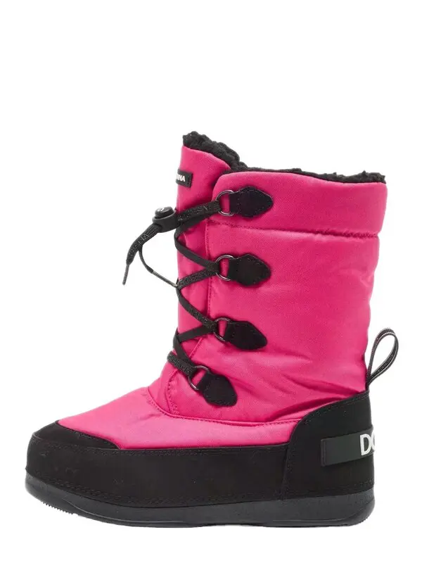 Dolce & Gabbana Lace-up Nylon Boots - Pink
