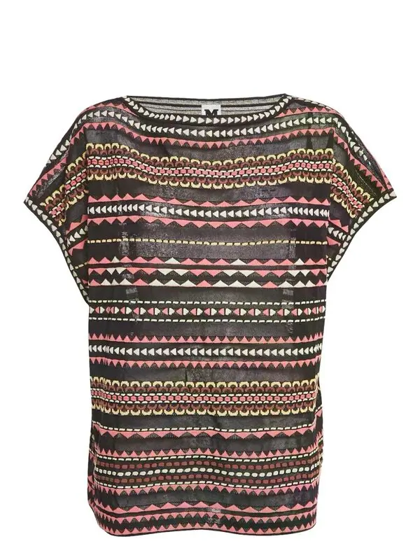 Missoni Geometric-pattern Knit Top - Black