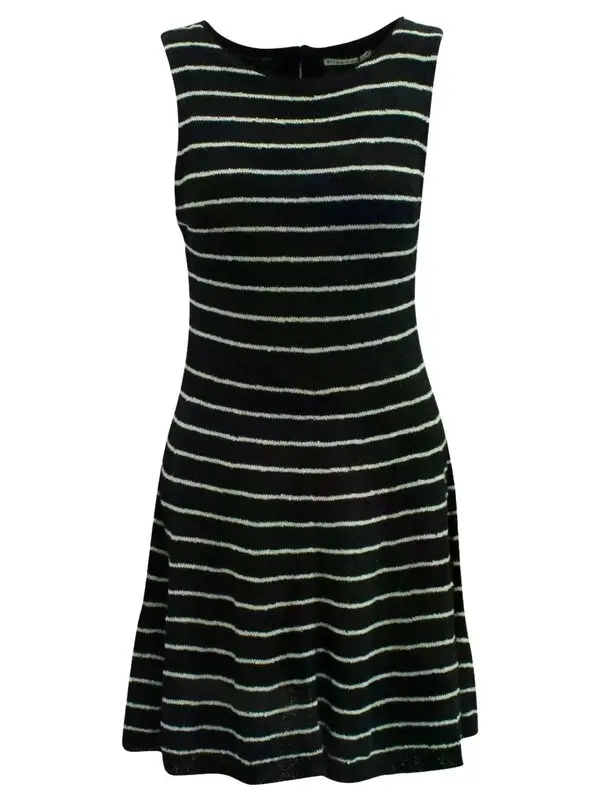 Alice + Olivia Monah Striped Mini Dress - Black