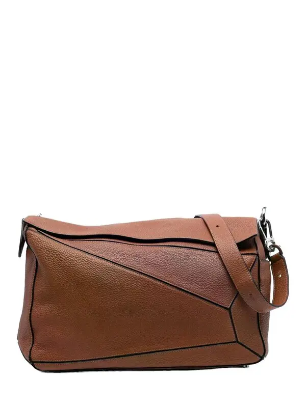 Loewe 2018 Large Calfskin Puzzle Satchel - Brown