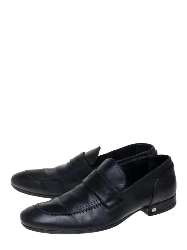 LOUIS VUITTON Leather Loafers - Black