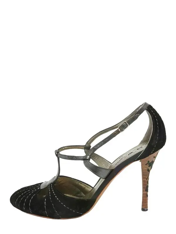 Bottega Veneta 100mm Velvet Pumps - Black