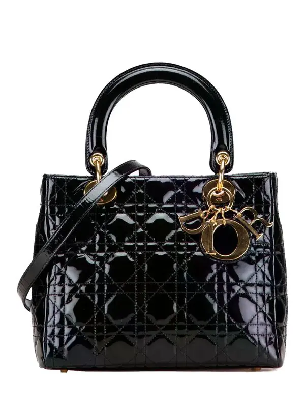 Dior 1997 Medium Lady Satchel - Black