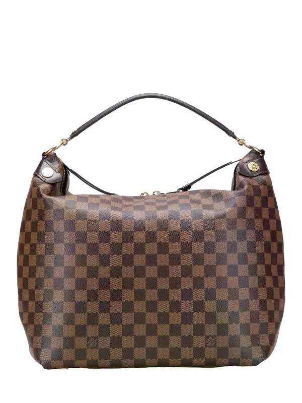 LOUIS VUITTON 2016 Damier Ebene Duomo Hobo Shoulder Bag - Brown