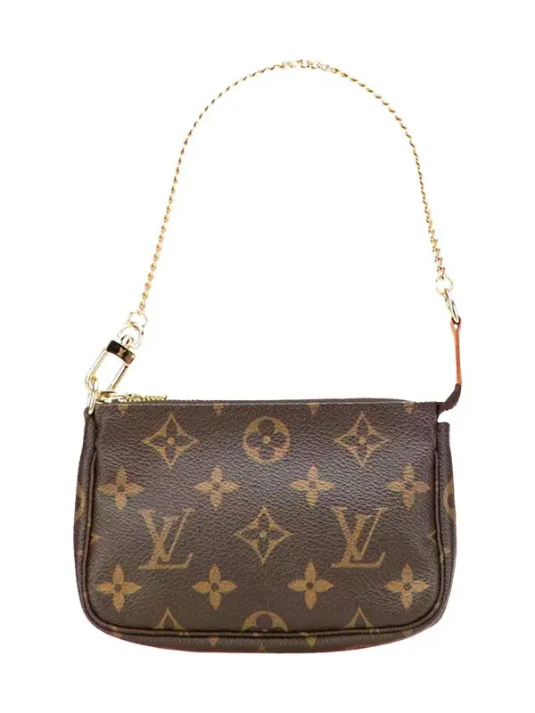 LOUIS VUITTON 2007 Monogram Mini Pochette Accessoires Handbag - Brown