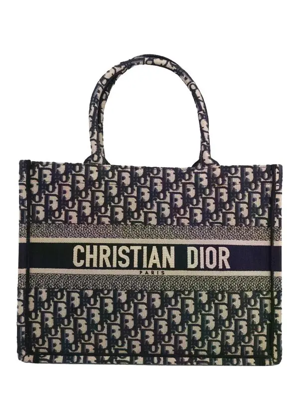 Dior Trotter Monogram Book Tote Bag - Blue