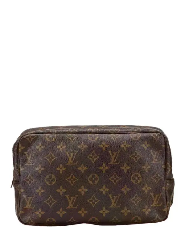 LOUIS VUITTON 1987 Monogram Trousse Toilette 28 Clutch - Brown