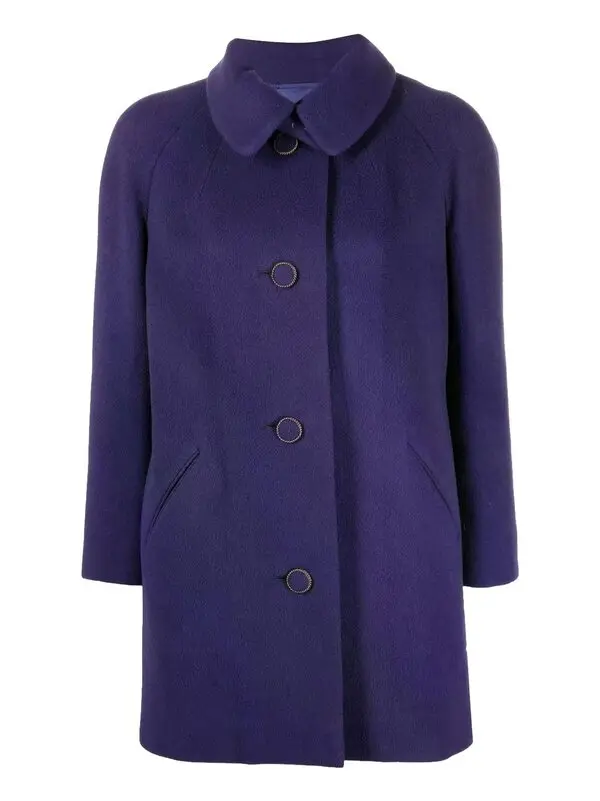 A.N.G.E.L.O. VINTAGE CULT 1960s Buttoned Coat With Peter Pan Collar - Purple