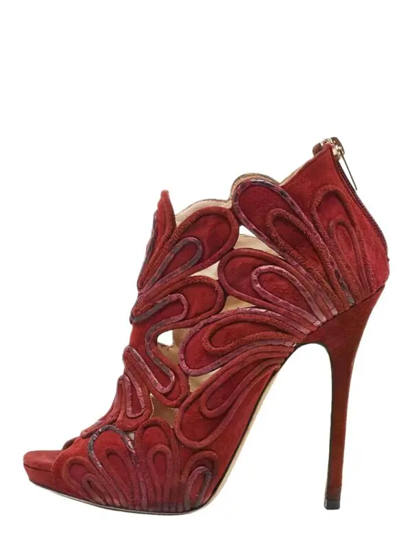 JIMMY CHOO 135mm Kalipso Open-toe Ankle Boots - Red