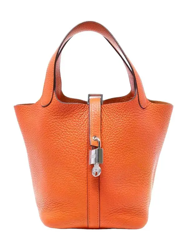 Hermès 2015 Clemence Picotin Lock 18 Handbag - Orange