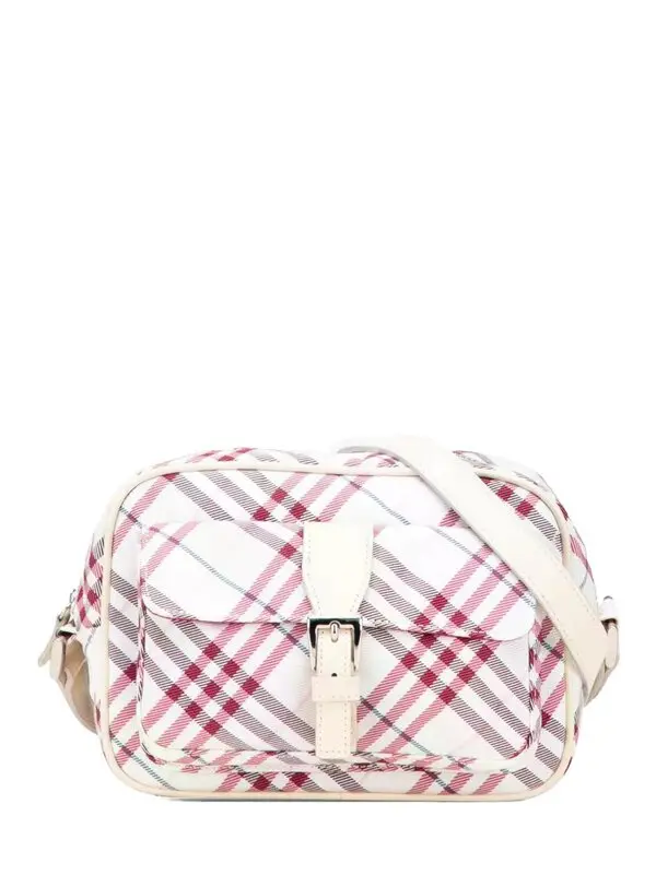 Burberry 2000-2010 Nova Check Canvas Crossbody Bag - White