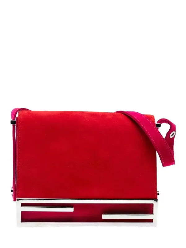 Fendi 20th Century Suede Crossbody Bag - Red