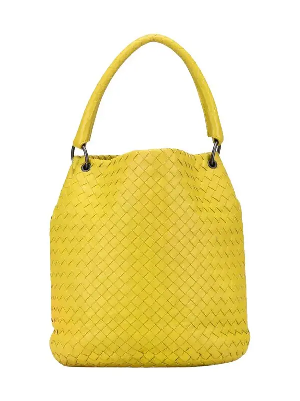 Bottega Veneta Nappa Intrecciato Bucket Bag - Yellow