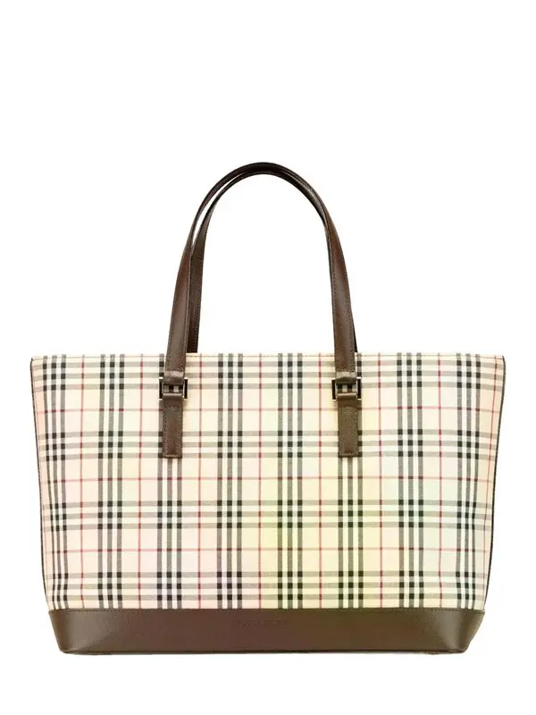 Burberry House Check Canvas Tote Bag - Brown