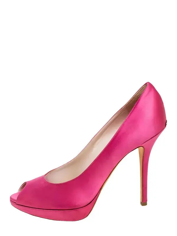 Dior 105mm Miss Satin Platform Pumps - Pink