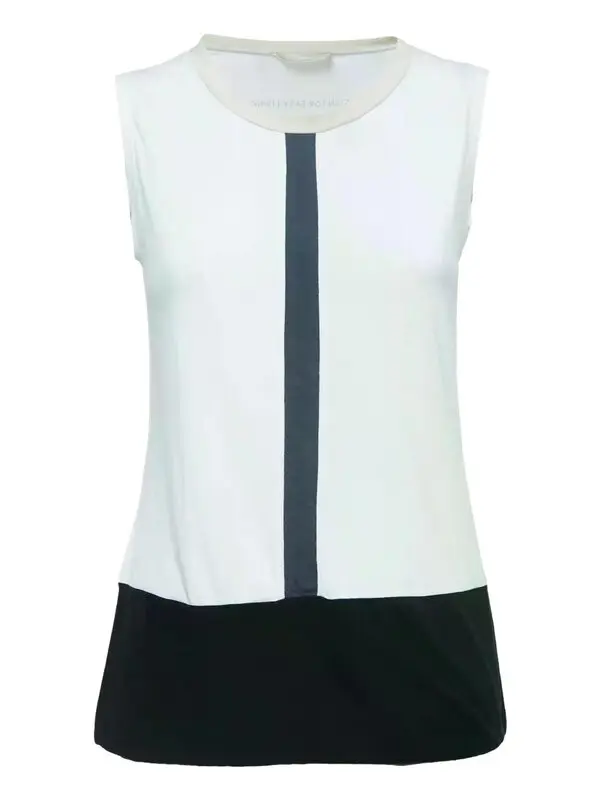 Max Mara Colour-block Sleeveless Blouse - White