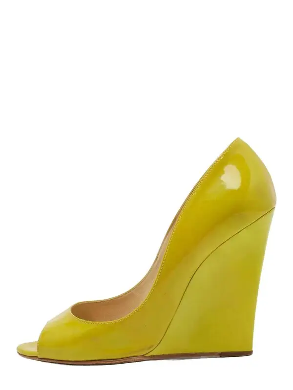 JIMMY CHOO 110mm Patent-leather Sandals - Yellow