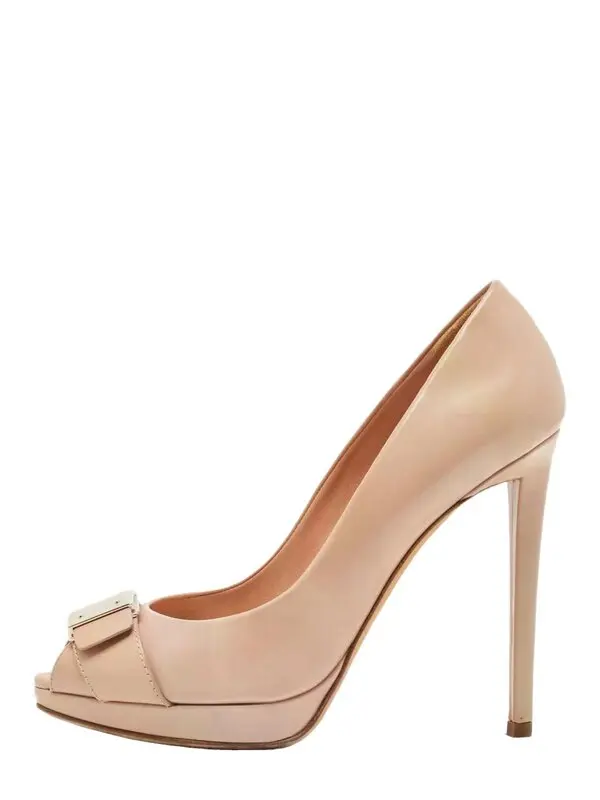 Dior 120mm Leather Peep-toe Pumps - Neutrals