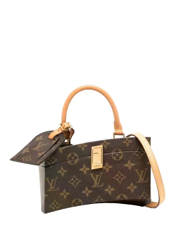 LOUIS VUITTON 2014 Monogram Twisted Box Handbag - Brown