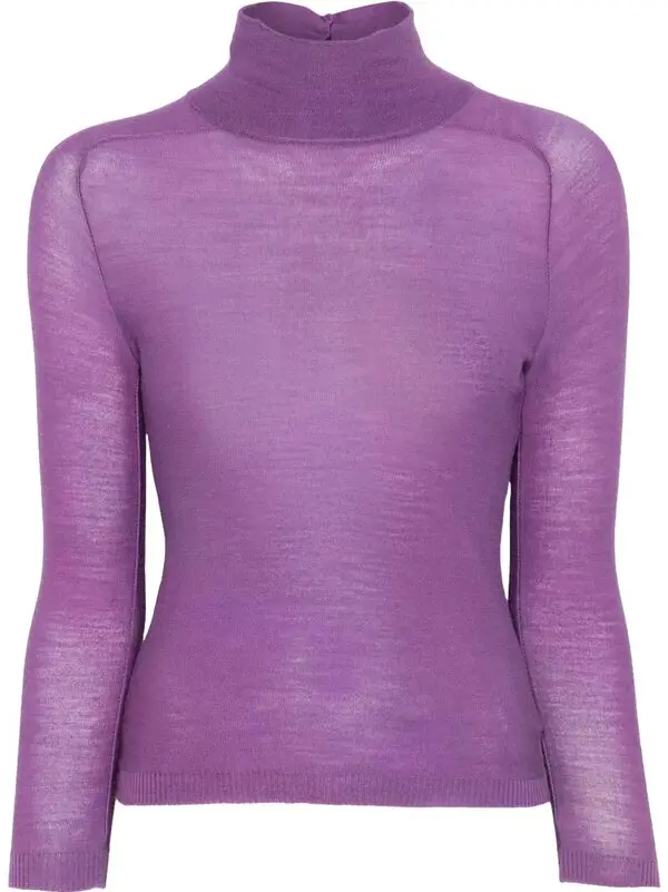 Versace 2000s Fine-knit Sweater - Purple
