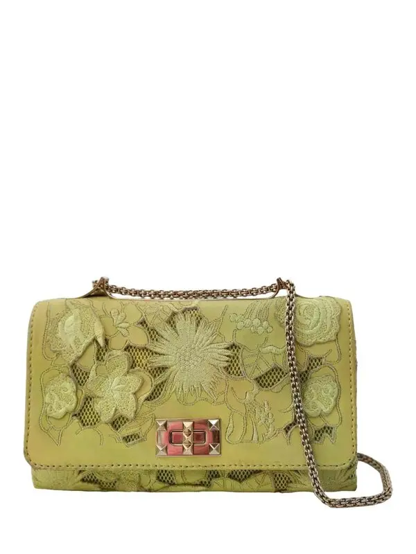 Valentino Garavani Embroidered Shoulder Bag - Yellow