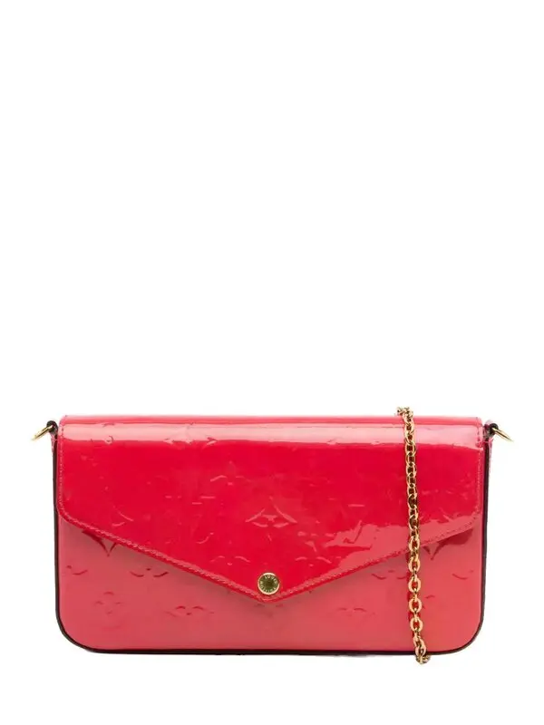 LOUIS VUITTON 2016 Monogram Vernis Pochette Felicie - Red