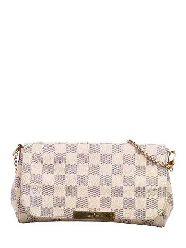 LOUIS VUITTON Damier Azur Favorite Pm Satchel - White