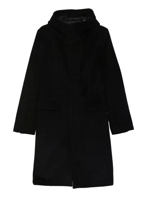 Prada 2010s Hooded Coat - Black